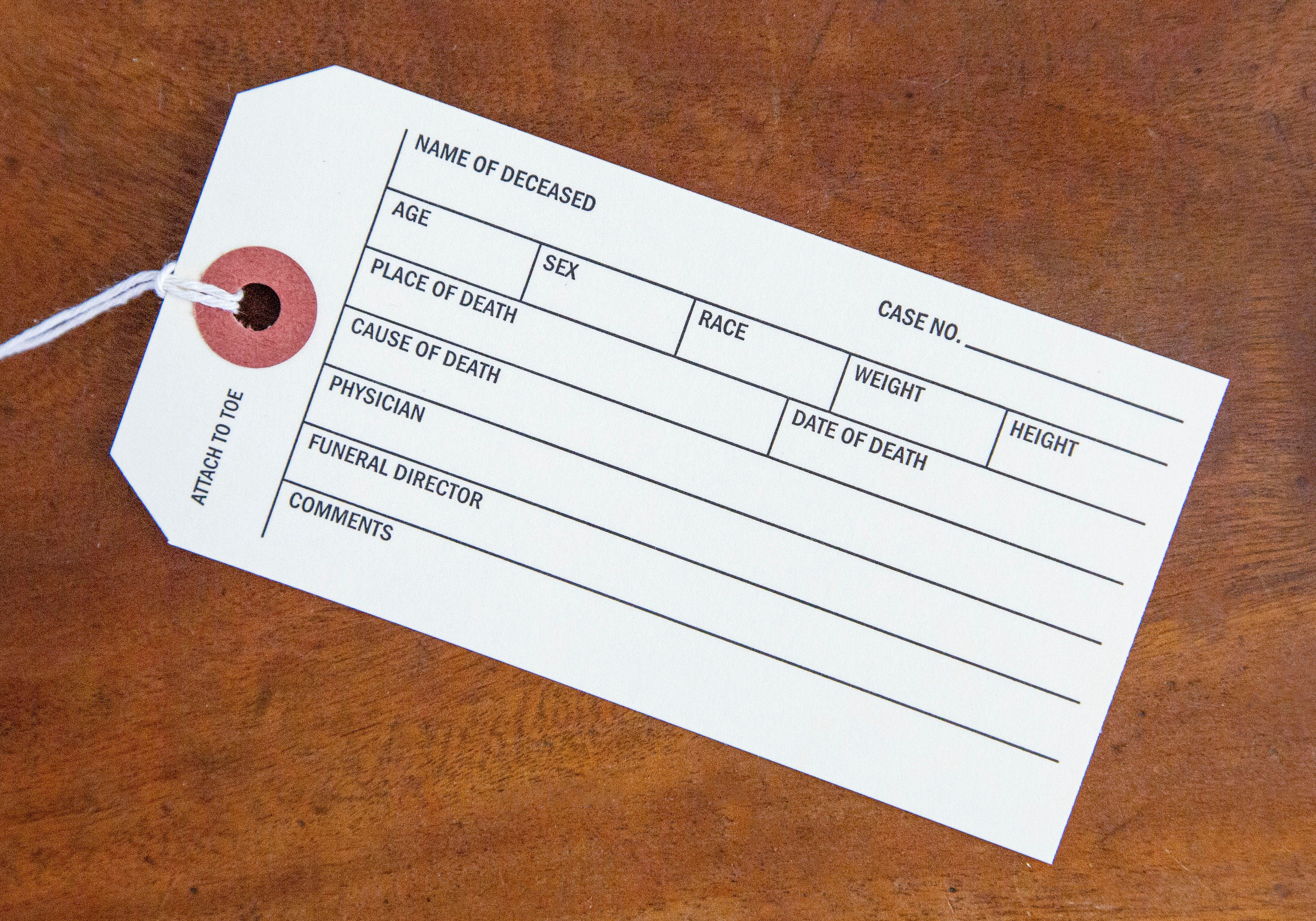 Ten Real Morgue Toe Tags 10 Blank Mortuary Cards - Etsy