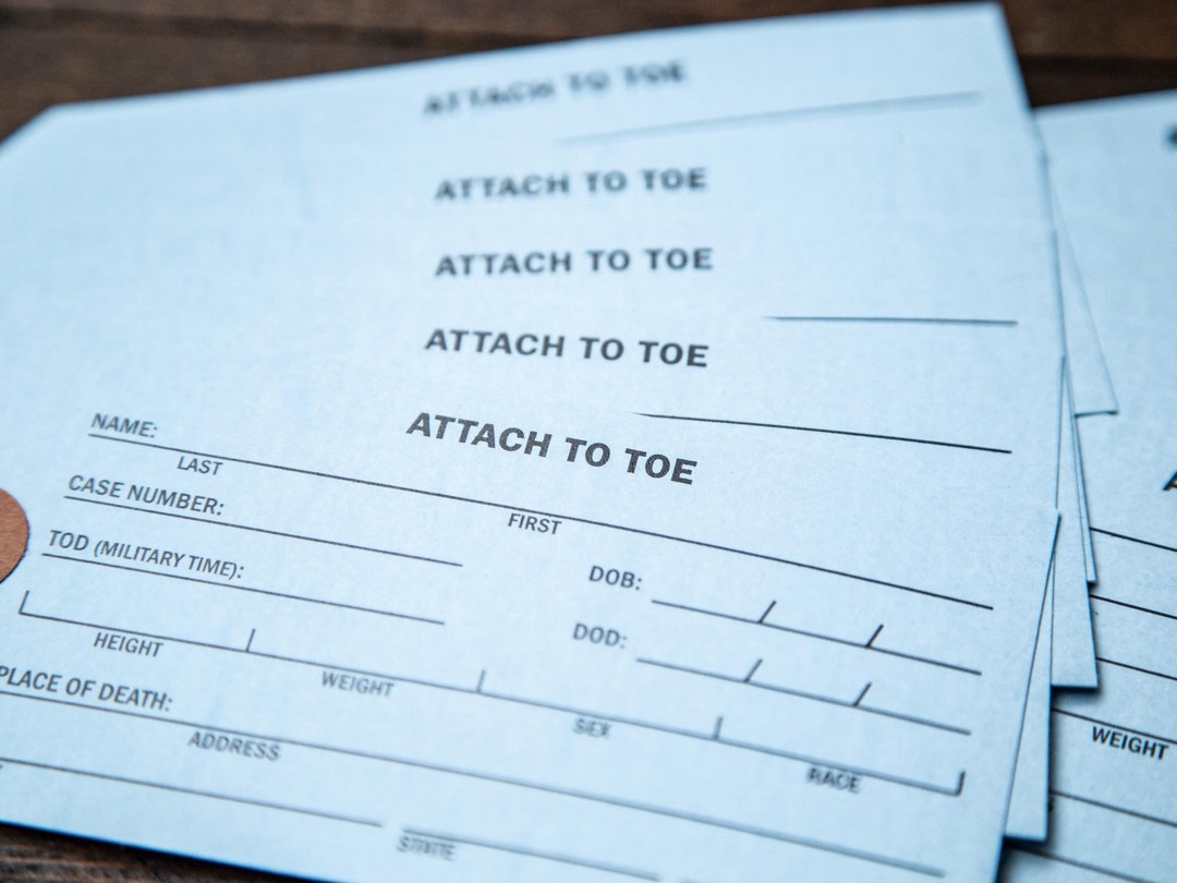 Ten Real Morgue Toe Tags - 10 Blank Mortuary Cards - Etsy