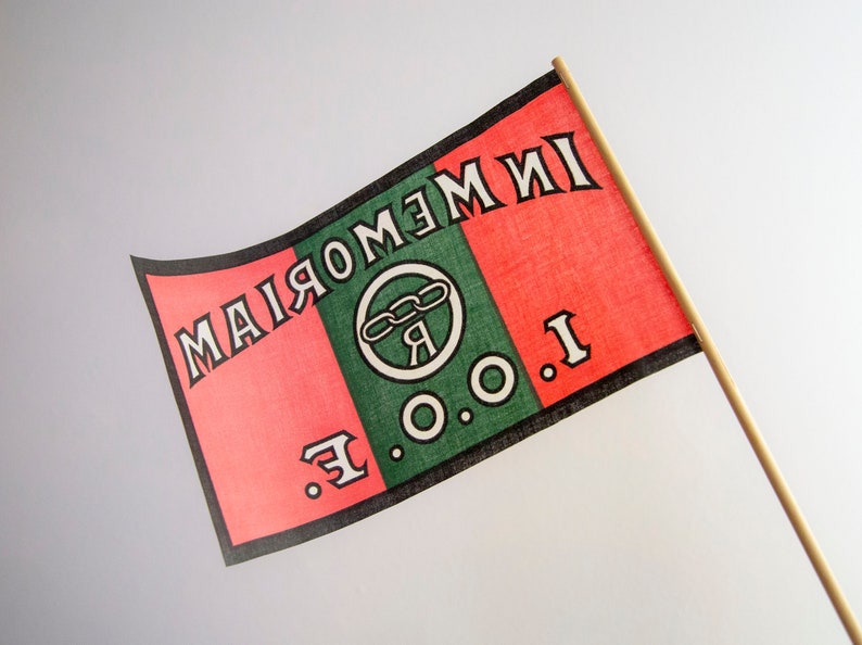 1900s Antique in Memoriam Funeral Oddfellows Flag Vintage - Etsy
