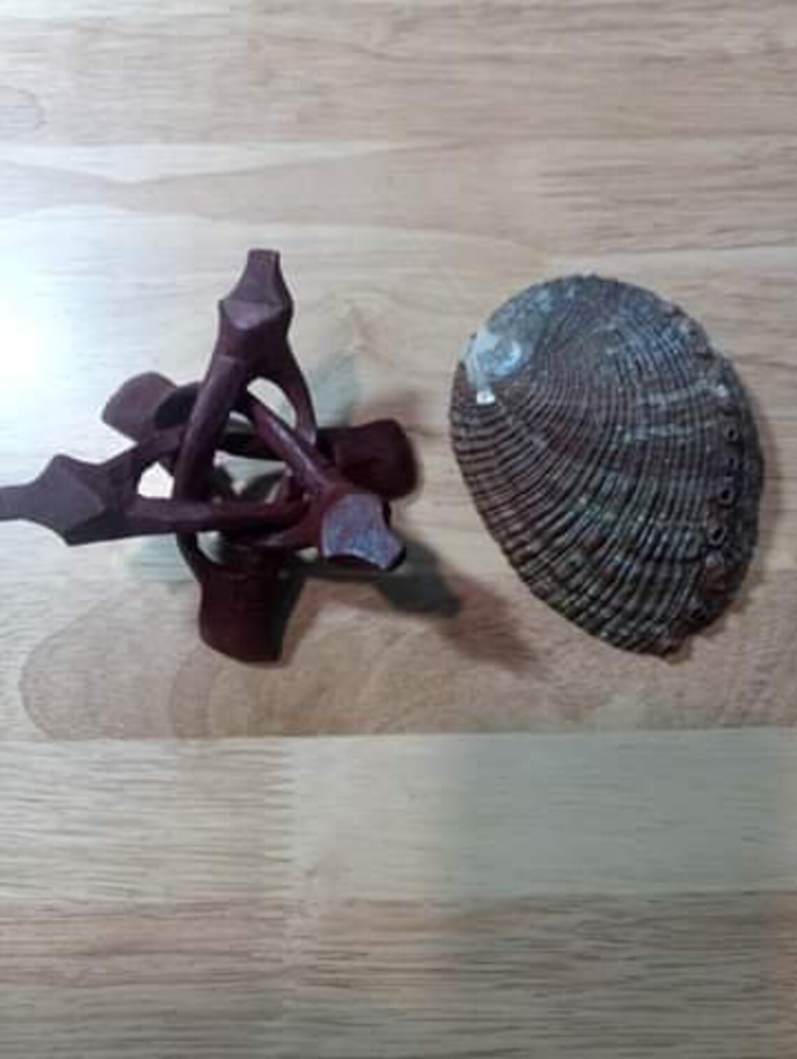 4 Inch Abalone Shell, Wooden Tripod Stand, Palo Santo & Crystal ...