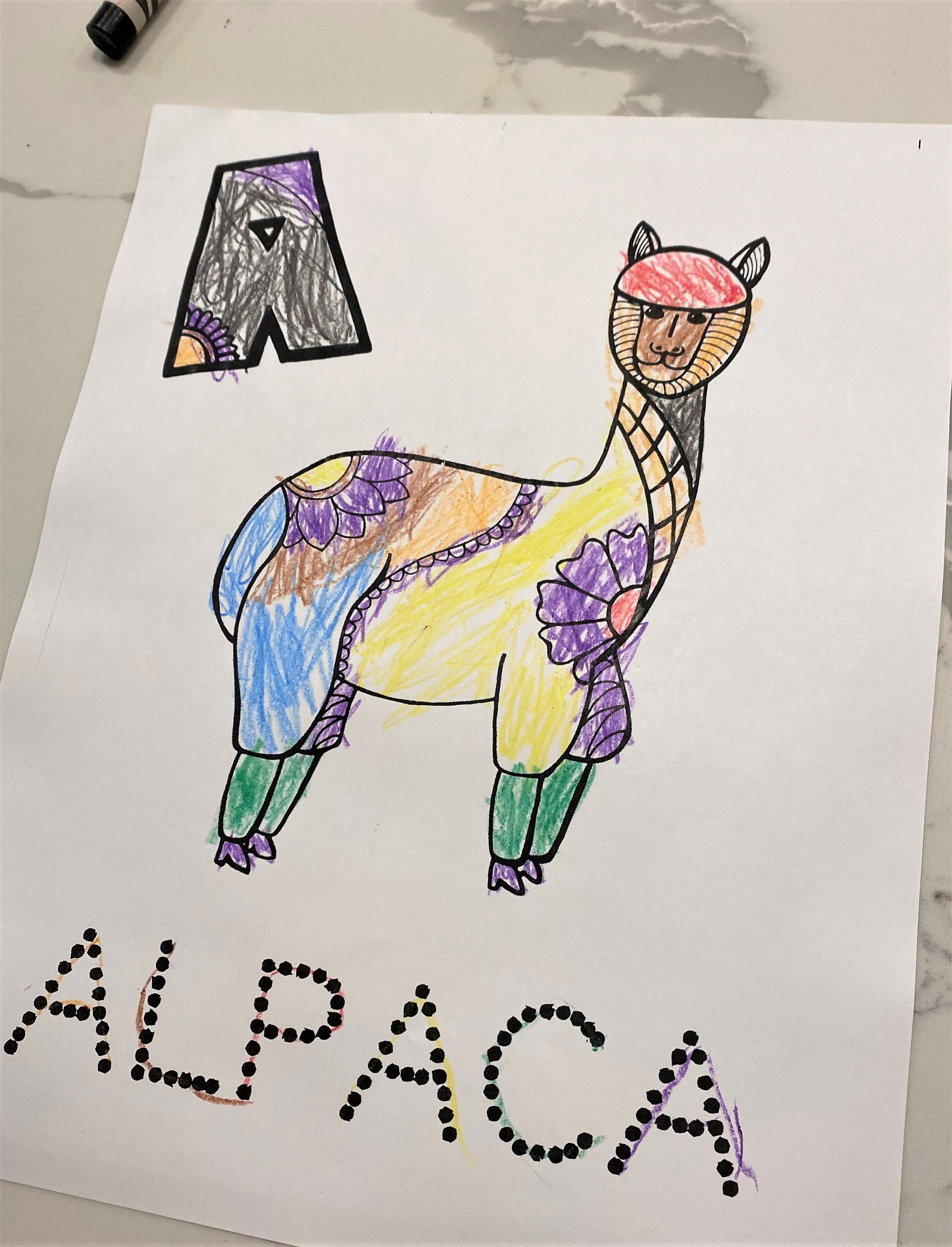 Alphabet Animal Coloring Book, Baby's First ABC Book, Kids Activity ...