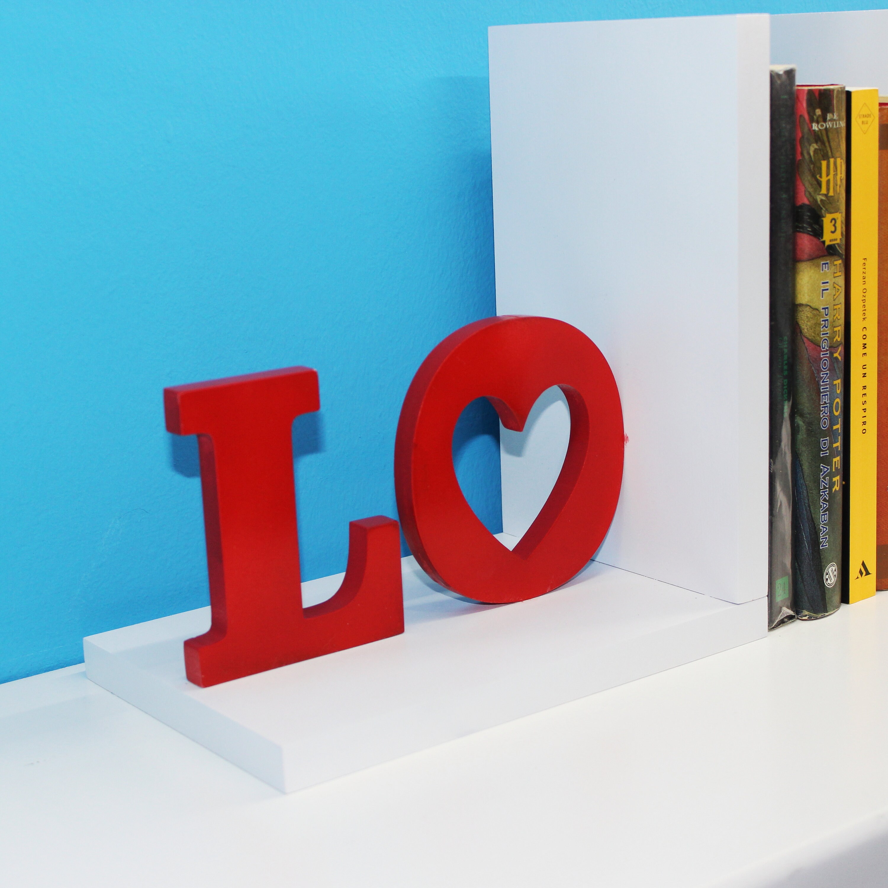 Wooden Bookend With LOVE Inscription Valentine's Day - Etsy