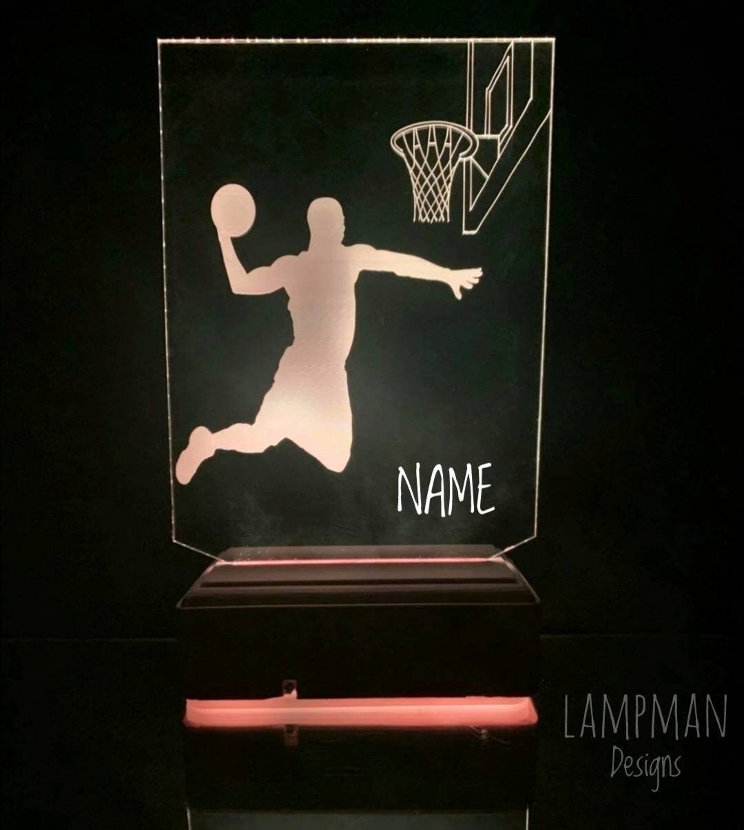 Personalised Gift Custom Basketball Lamp Player Michael Jordan,kobe ...