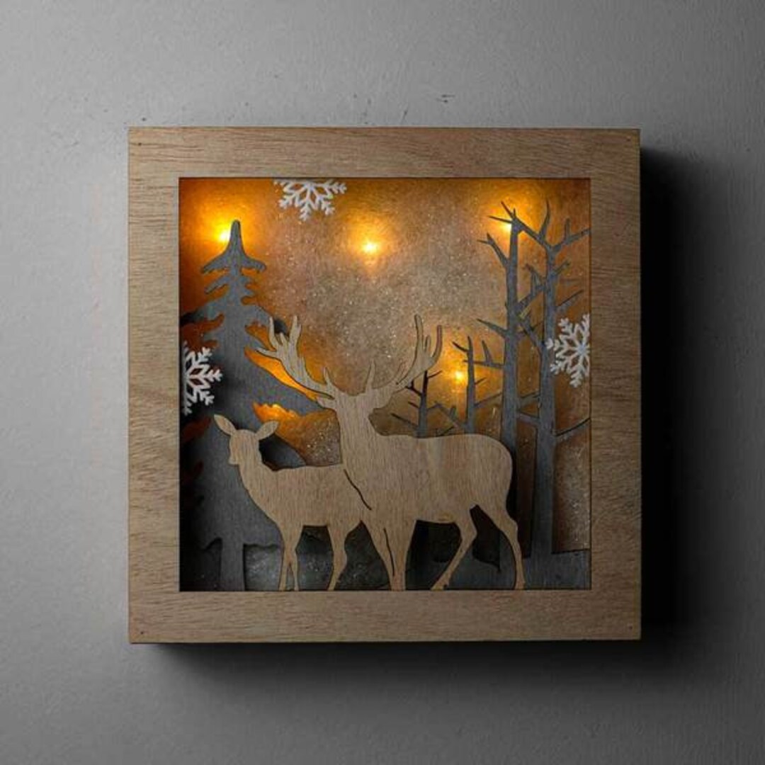 Decorative Led Wooden Lamp Deer Frame Led Wall Decoration,home Decor ...