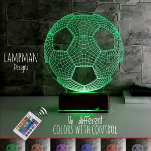 Birthday Gift Wooden Handmade 3d Led Lamp Football Ball Lamp Sport,art ...