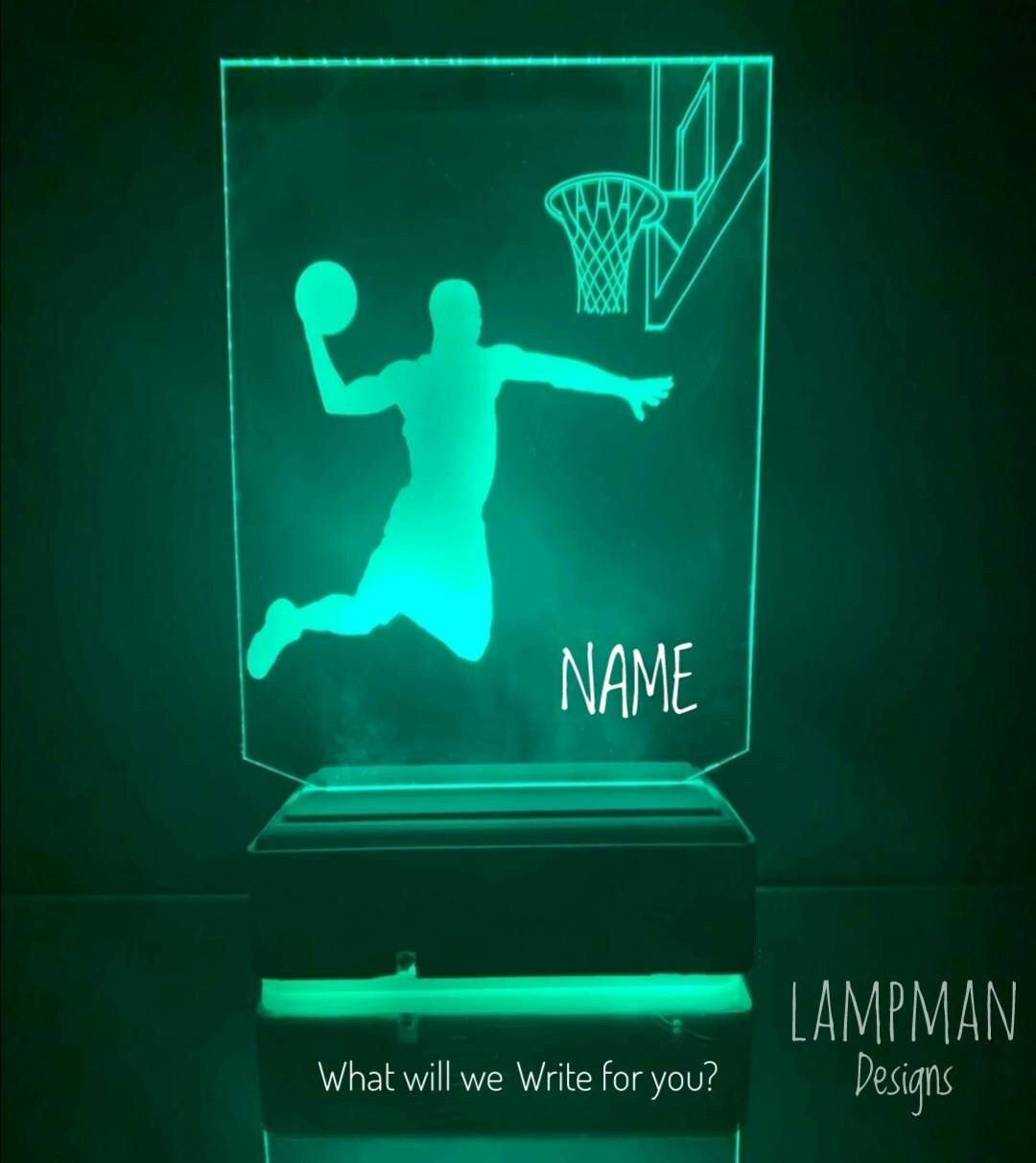 Personalised Gift Custom Basketball Lamp Player Michael Jordan,kobe ...