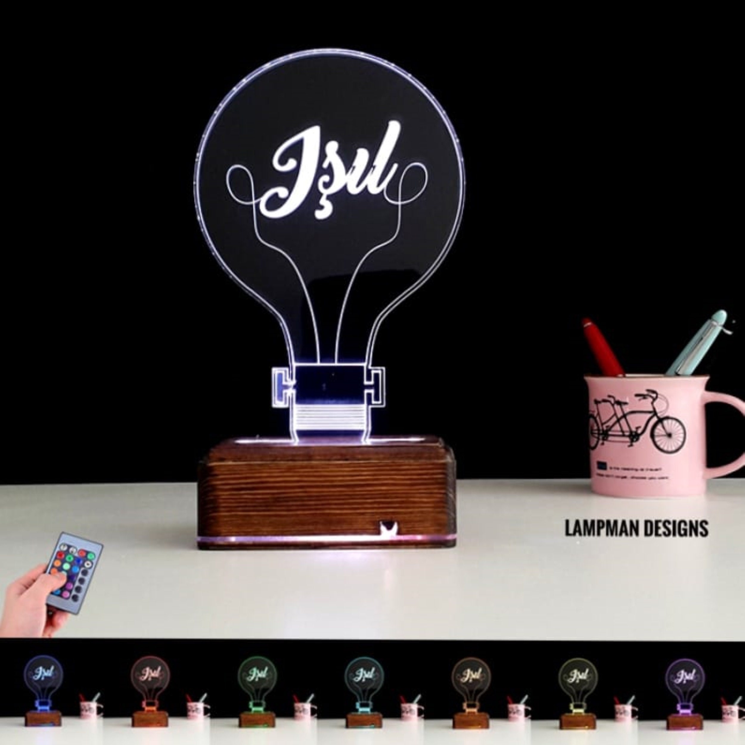 3D Led Lamptable Lamp Personalized Gift Custom Lamp Wooden - Etsy