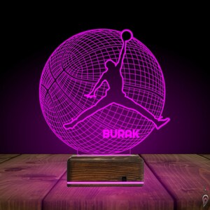 Personalized Gift Custom Lampshade Basketball Player Air Michael Jordan ...