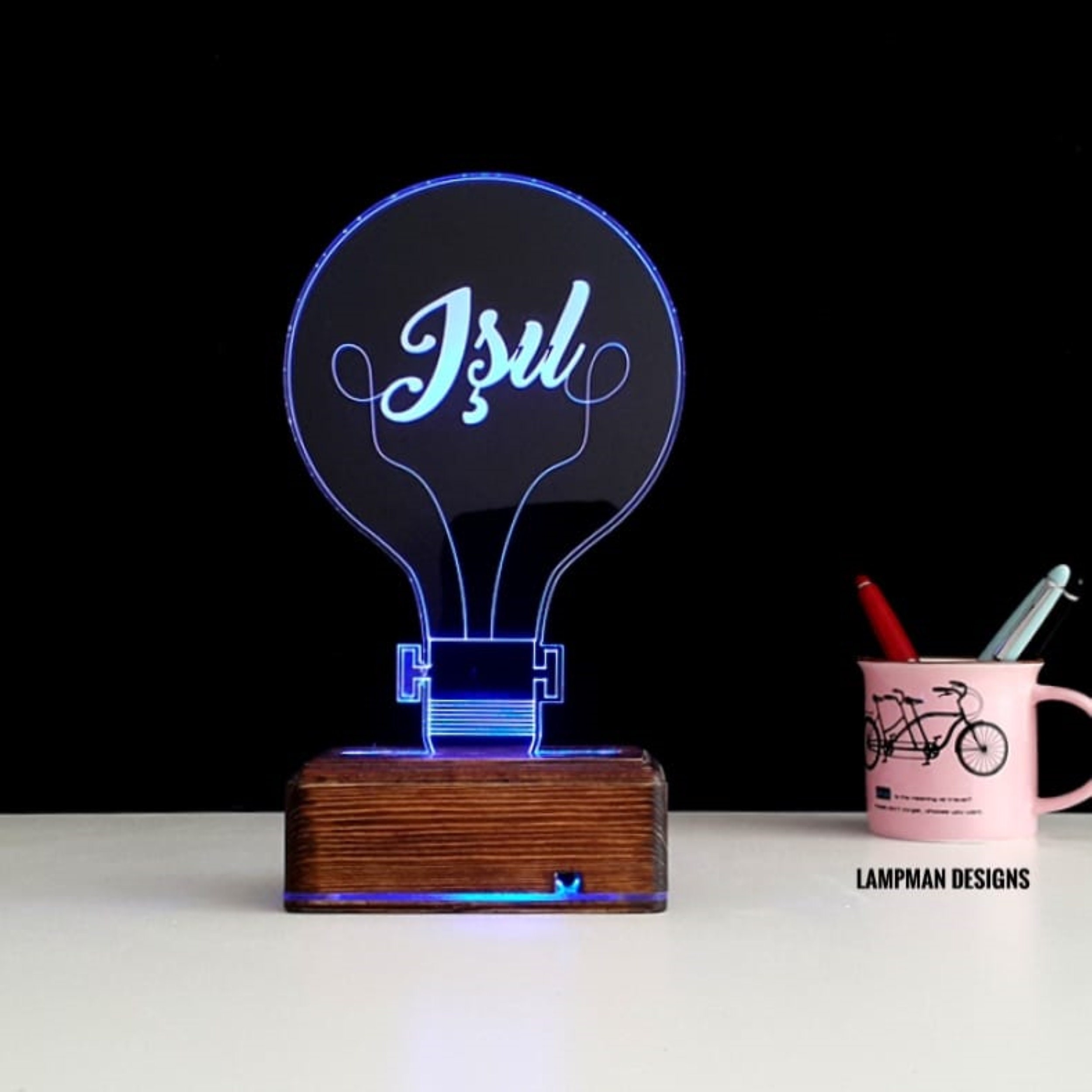 3D Led Lamptable Lamp Personalized Gift Custom Lamp Wooden - Etsy