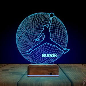 Personalized Gift Custom Lampshade Basketball Player Air Michael Jordan ...