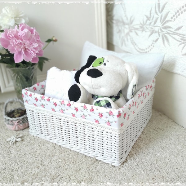 White Basket - Etsy