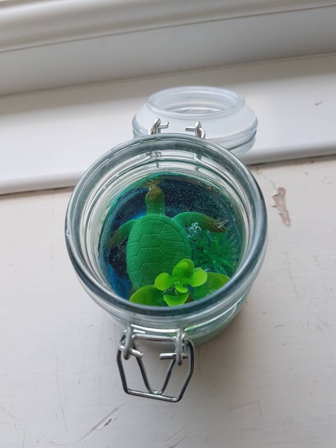 Underwater Scene Terrarium Small Resin Cute Gift Unique Turtle - Etsy