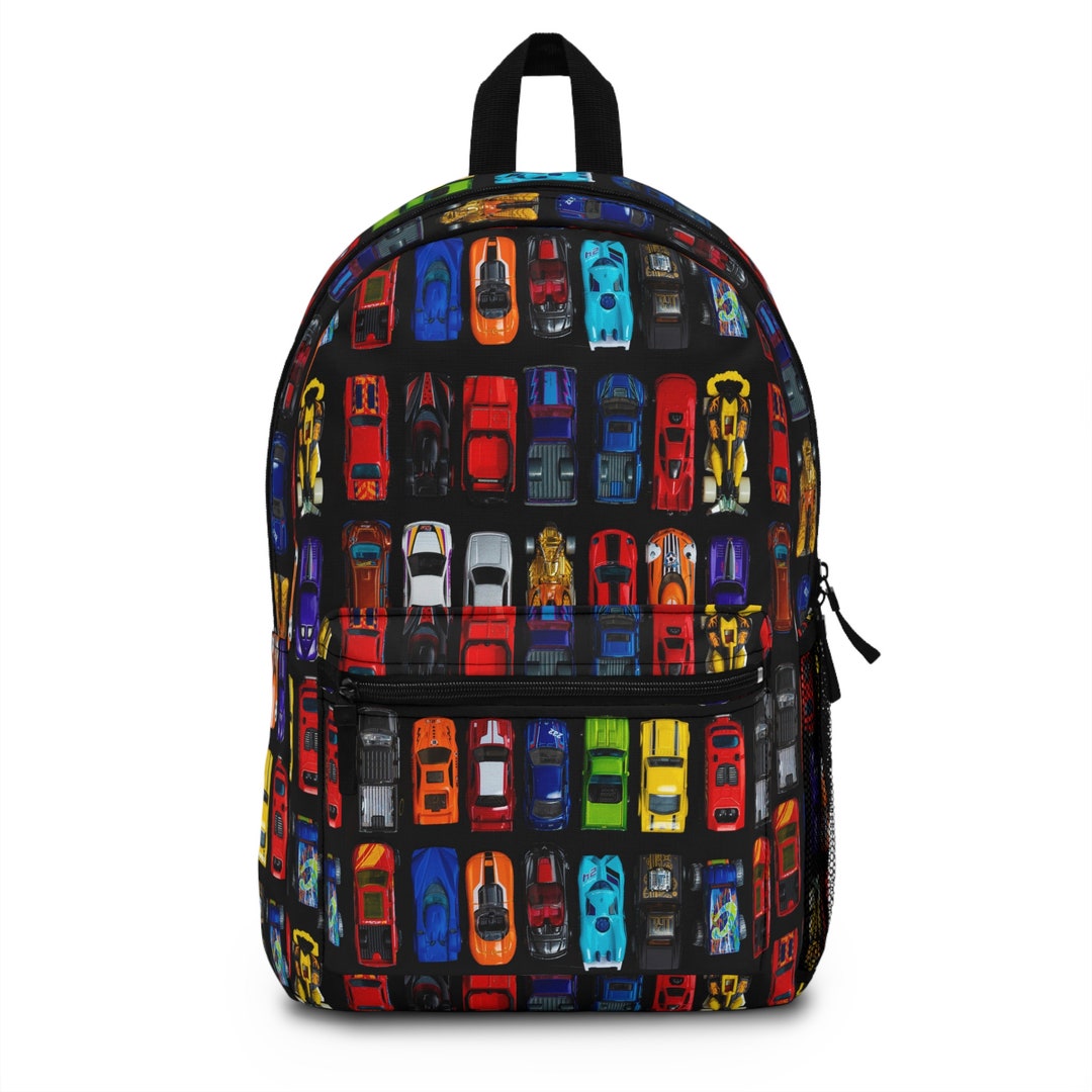 Hot Wheels Car Covered Backpack, Lightweight Polyester, USA Assembled ...