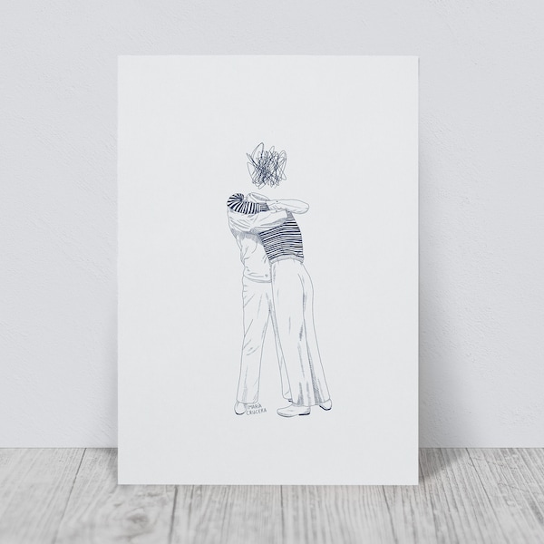 Hug Art Print - Etsy UK