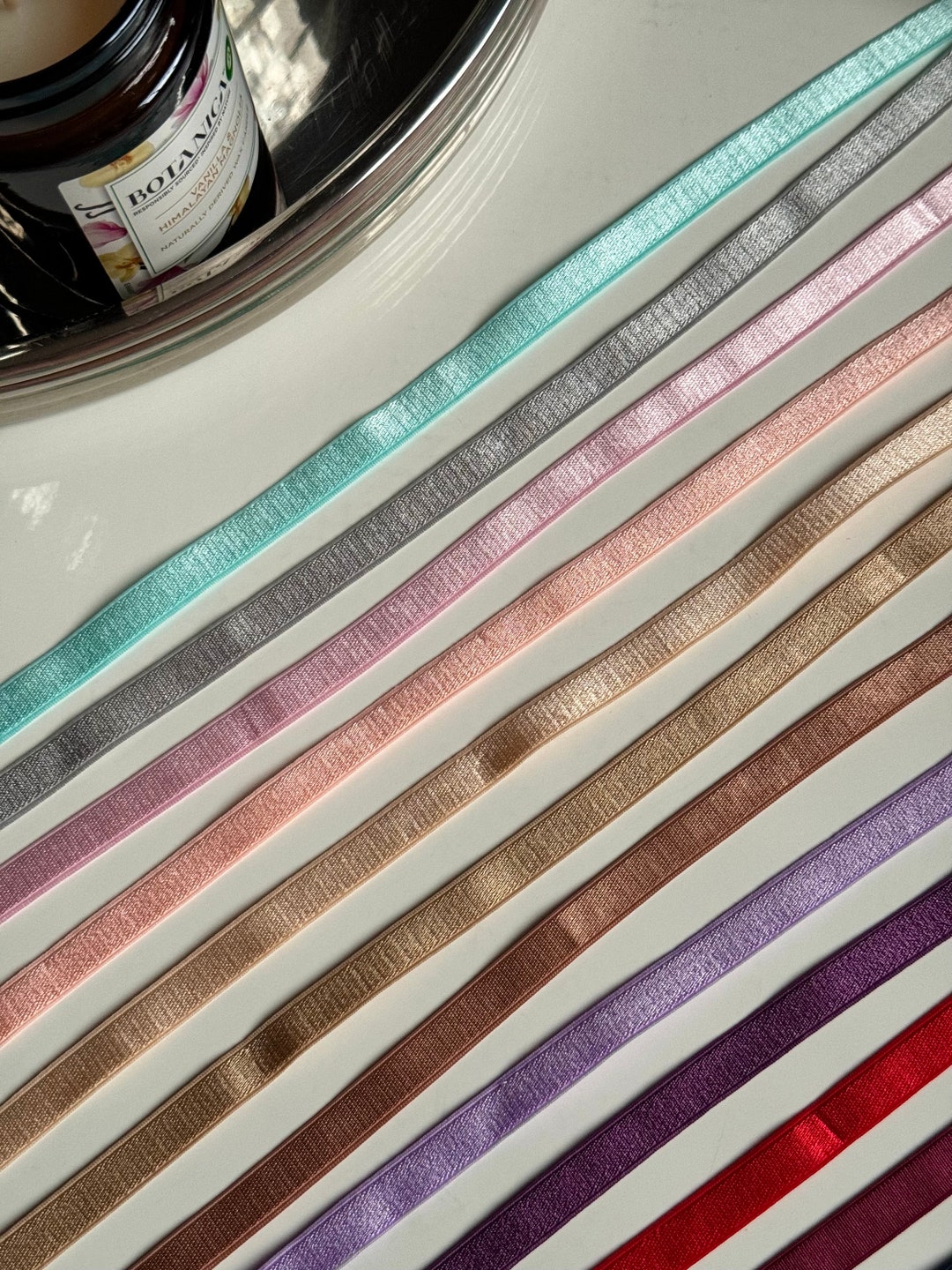 10mm (3/8”) Strap Elastic Satin Face Plush Back Strapping for Bra ...