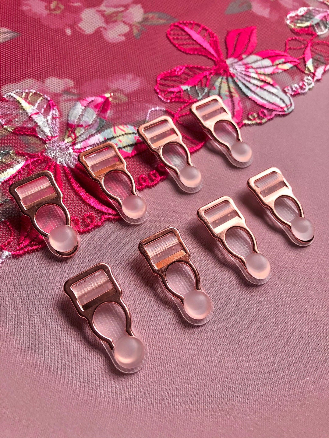 10 mm (3/8 -) Rose Gold Metall Straps Strumpfhalter Strumpfhalter Clips ...
