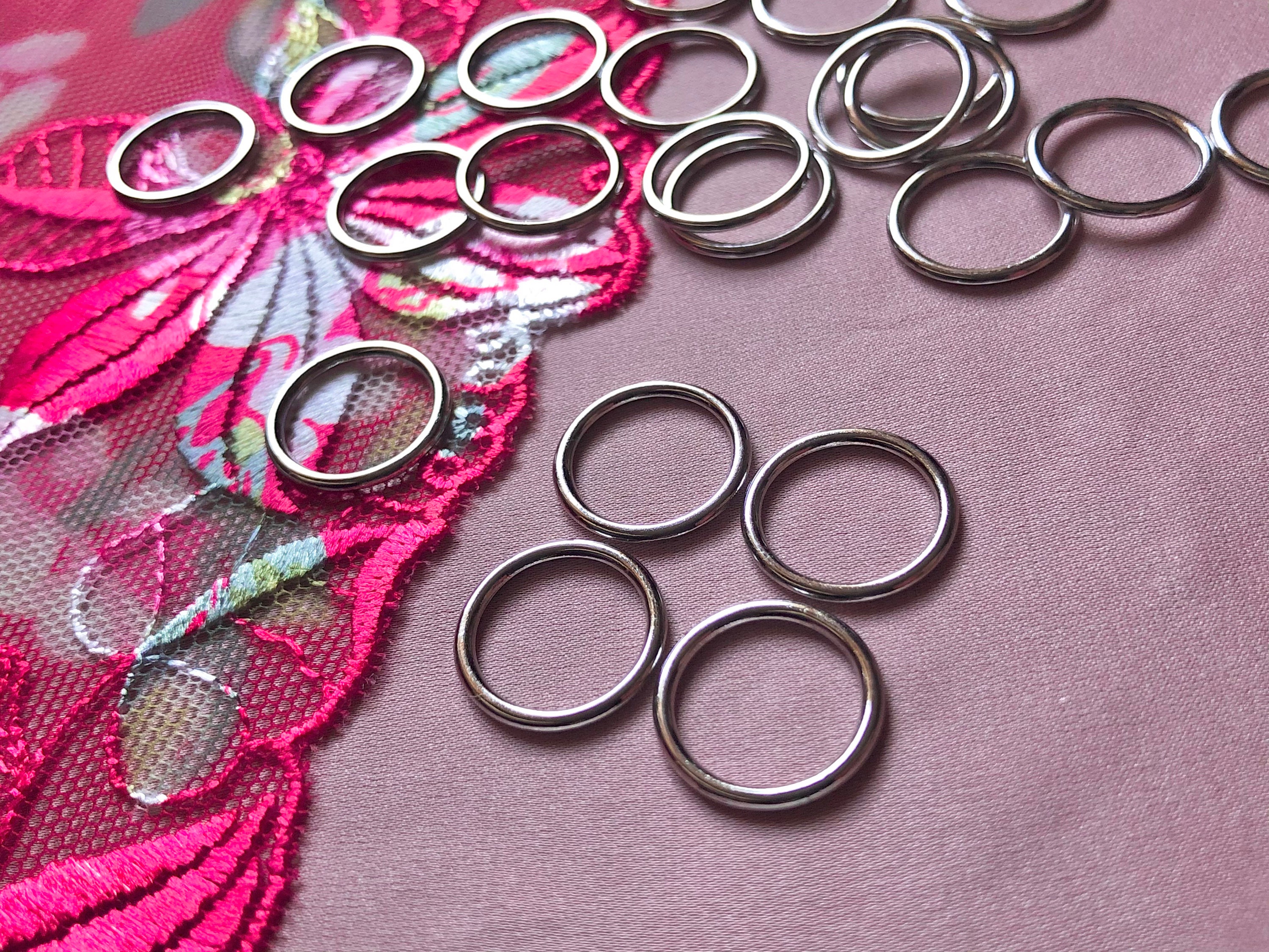 12mm (1/2”) Silver Metal Bra Rings for Bra Making and Swimwear ...