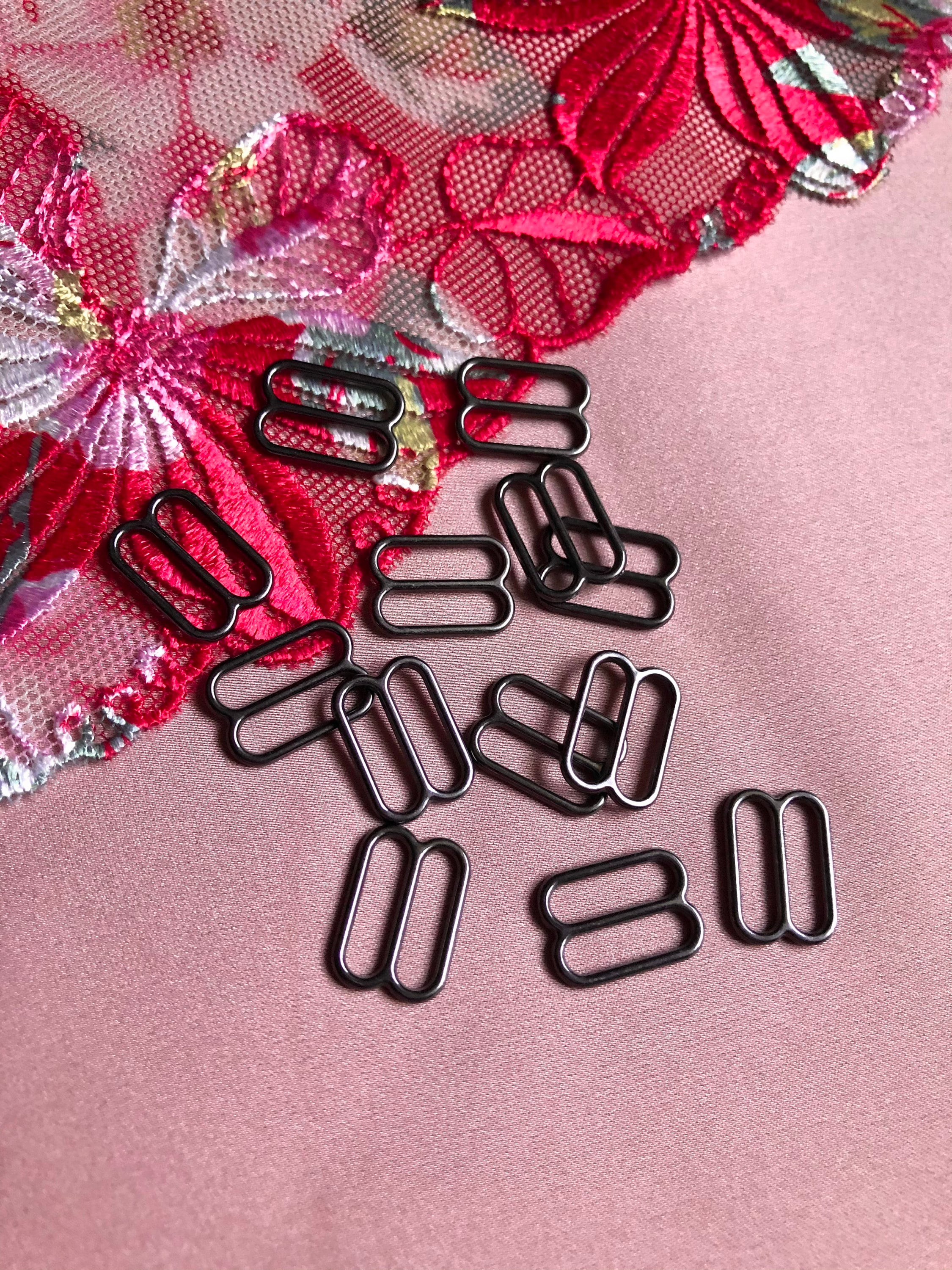 12mm 1/2 Gun Black Metal Bra Sliders for Bra Making and | Etsy