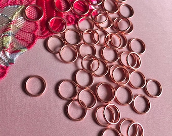 12mm 1/2 Rose Gold Metal Bra Rings for Bra Making and Swimwear ...