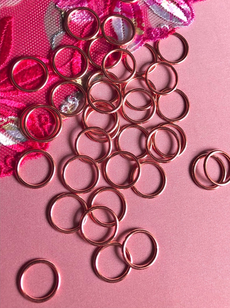 12mm 1/2 Rose Gold Metal Bra Rings for Bra Making and | Etsy UK