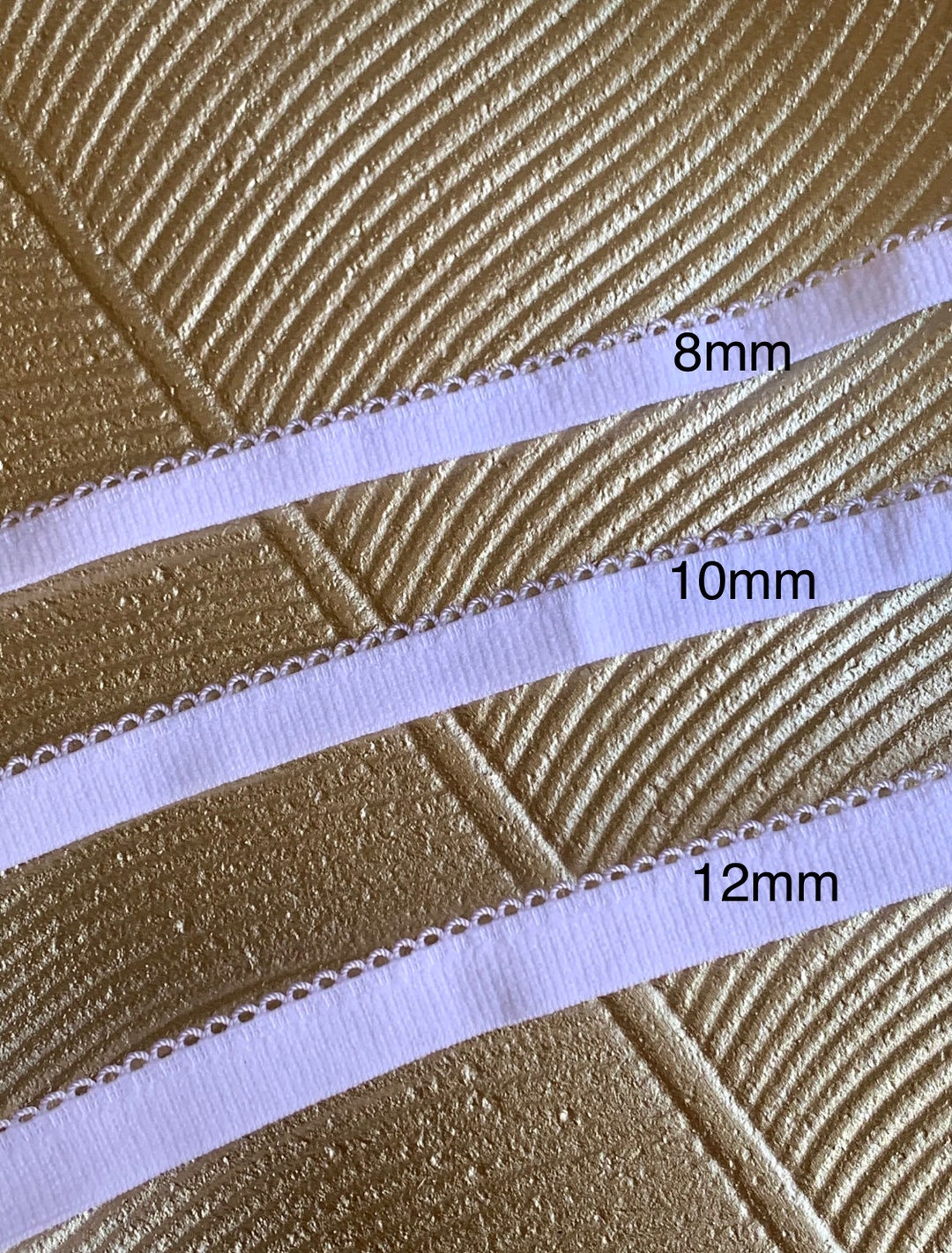 8/10/12mm White Picot Plush Elastic Picot Edge Plush Back Elastic for ...