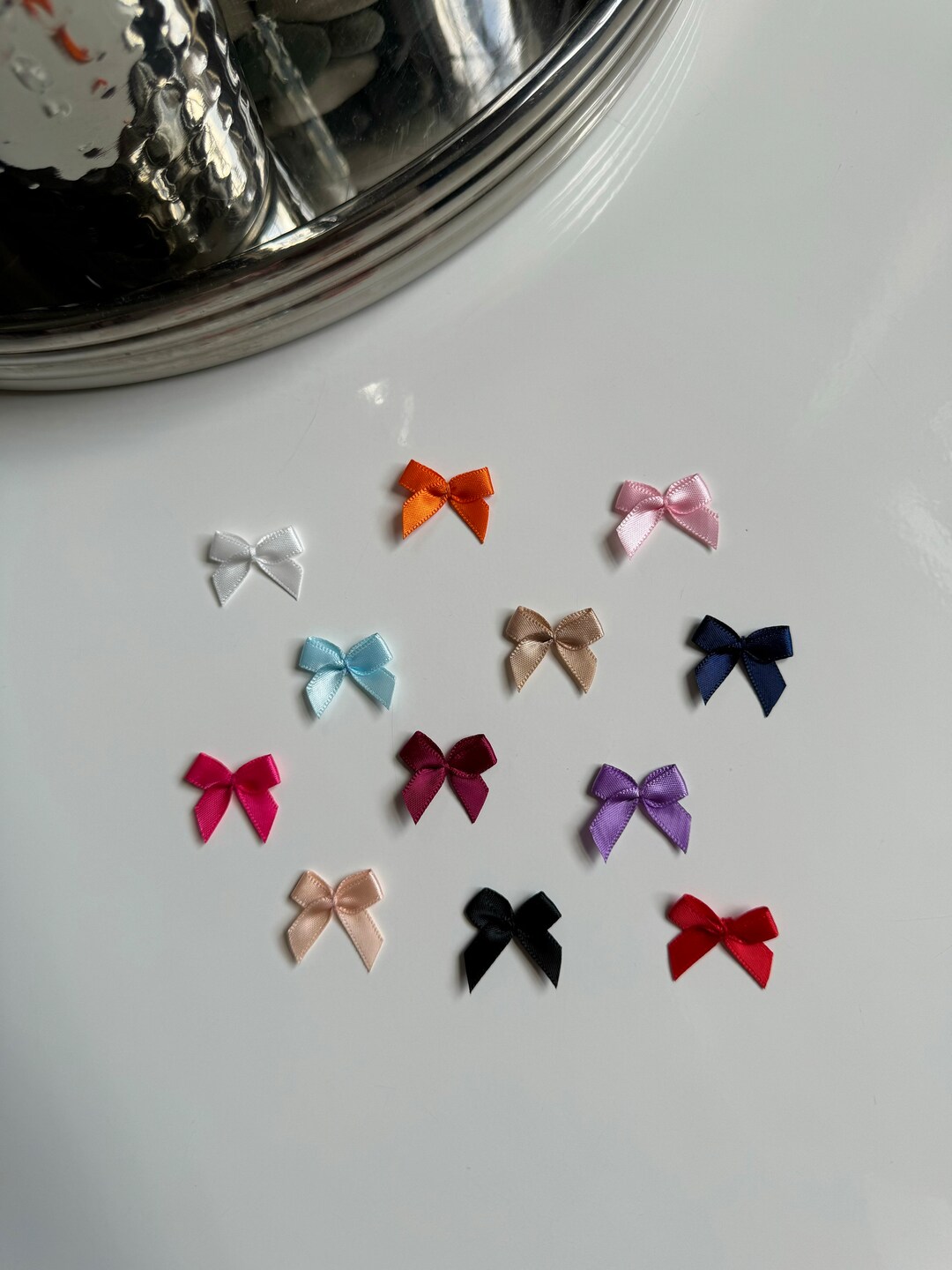 Ribbon Satin Small Bows Tiny Embellishment for Lingerie Bra Making ...