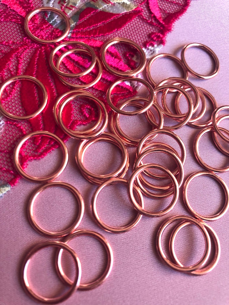12mm 1/2 Rose Gold Metal Bra Rings for Bra Making and | Etsy UK