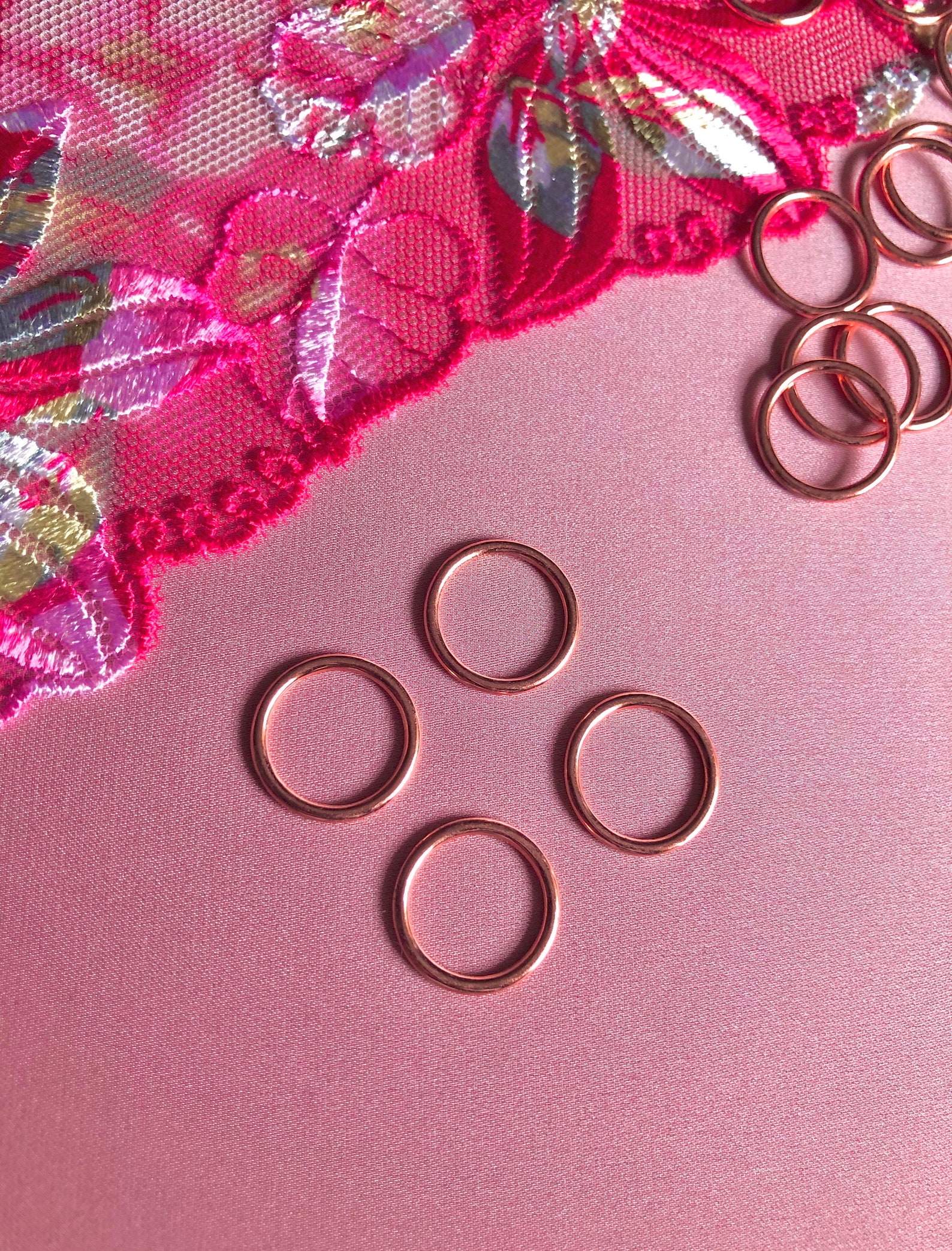 12mm 1/2 Rose Gold Metal Bra Rings for Bra Making and - Etsy UK