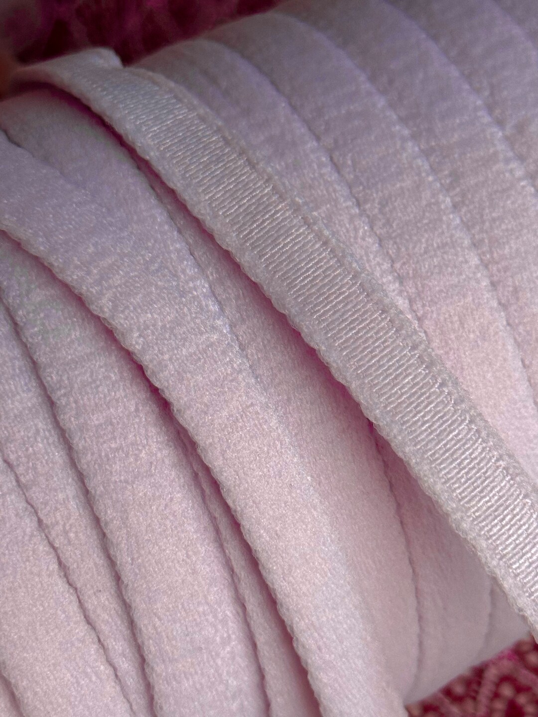 Pale Pink Wire Casing 10mm (3/8”) Plush Back Channelling Underwire ...