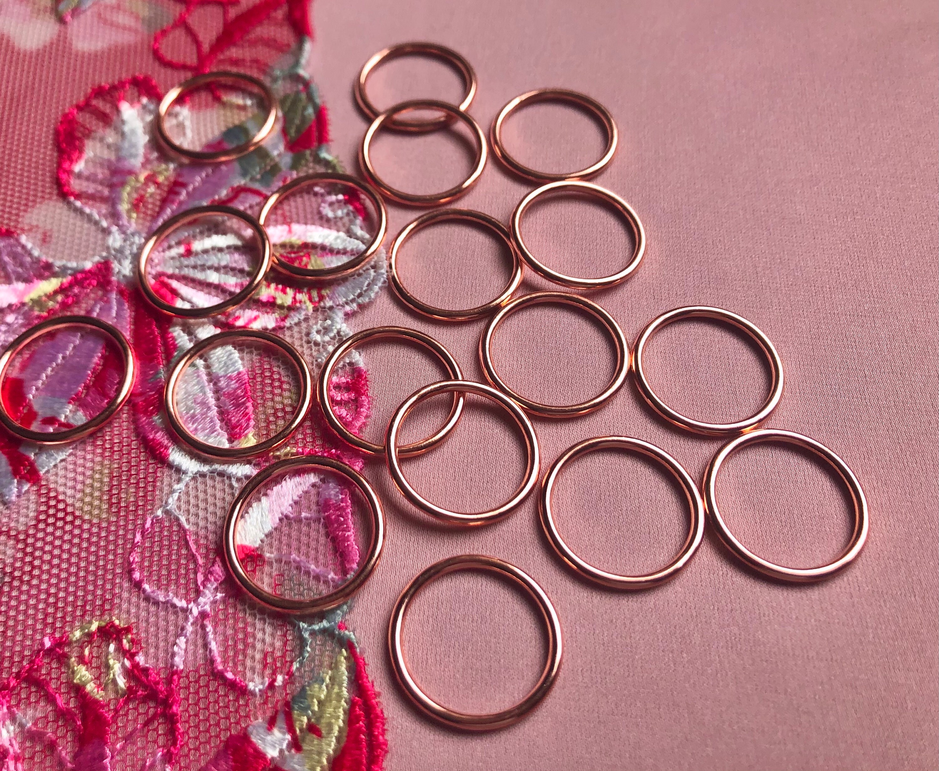 15mm 5/8 Rose Gold Metal Bra Rings for Bra Making and - Etsy 日本