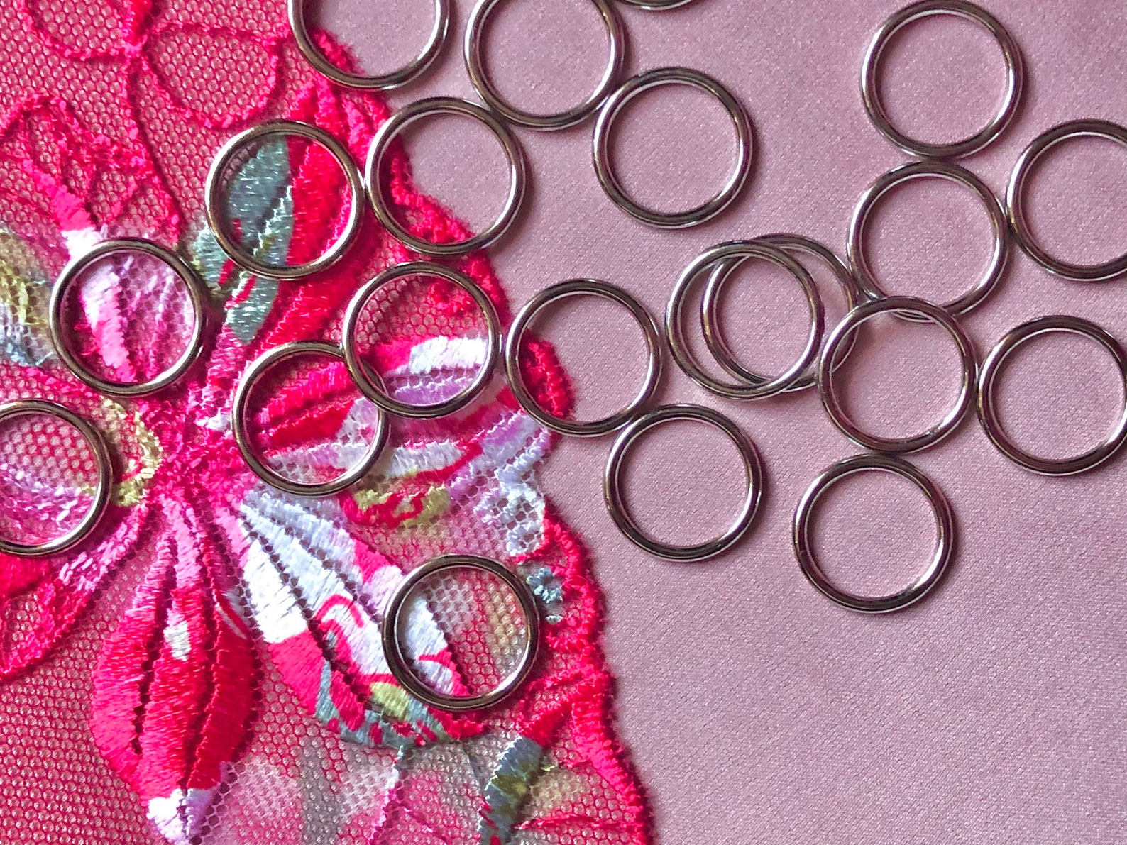 12mm (1/2”) Silver Metal Bra Rings for Bra Making and Swimwear ...