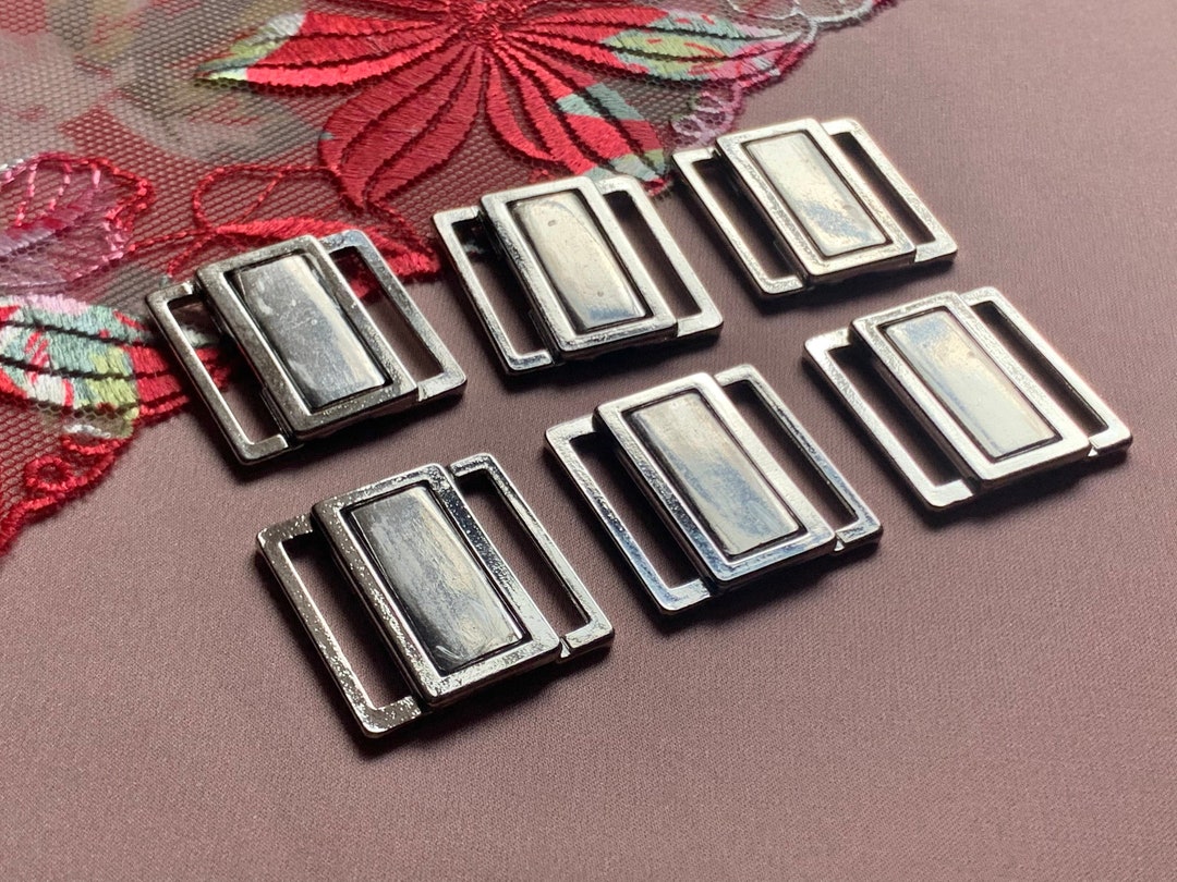 20mm (13/16”) Silver Metal Bikini Clasps Bra Closures for Bra Making ...