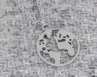 World Map Pendant - Etsy UK