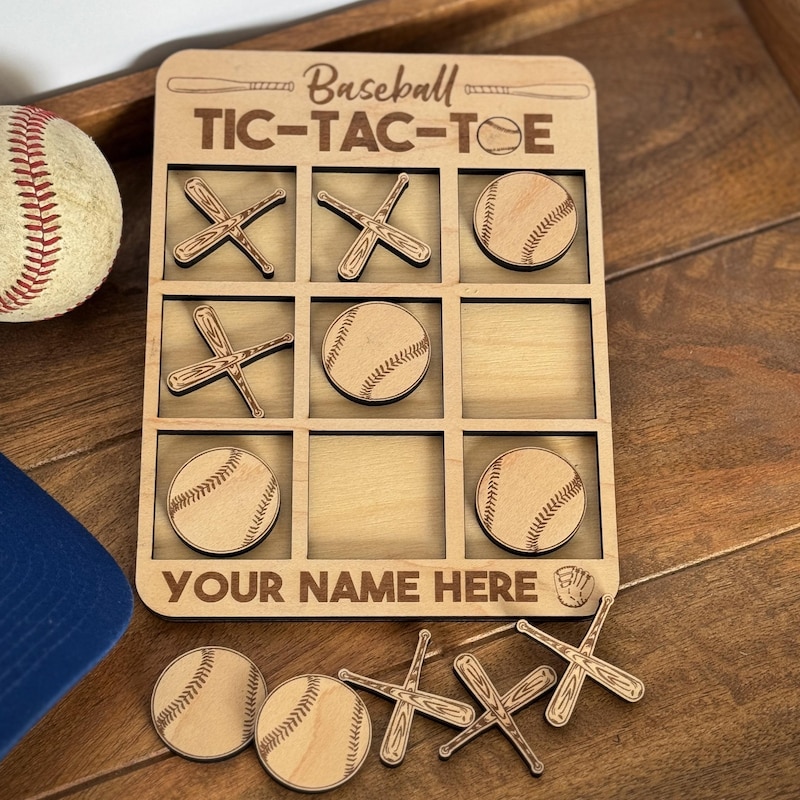 Baseball Tic Tac Toe - Etsy