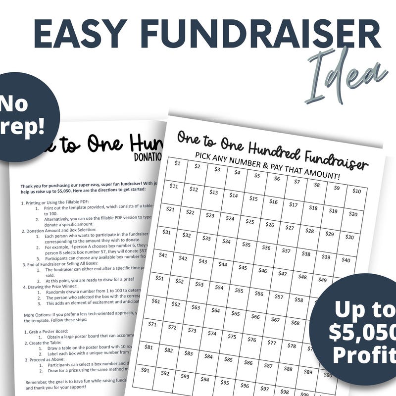 100 Square Raffle Board - Etsy Australia