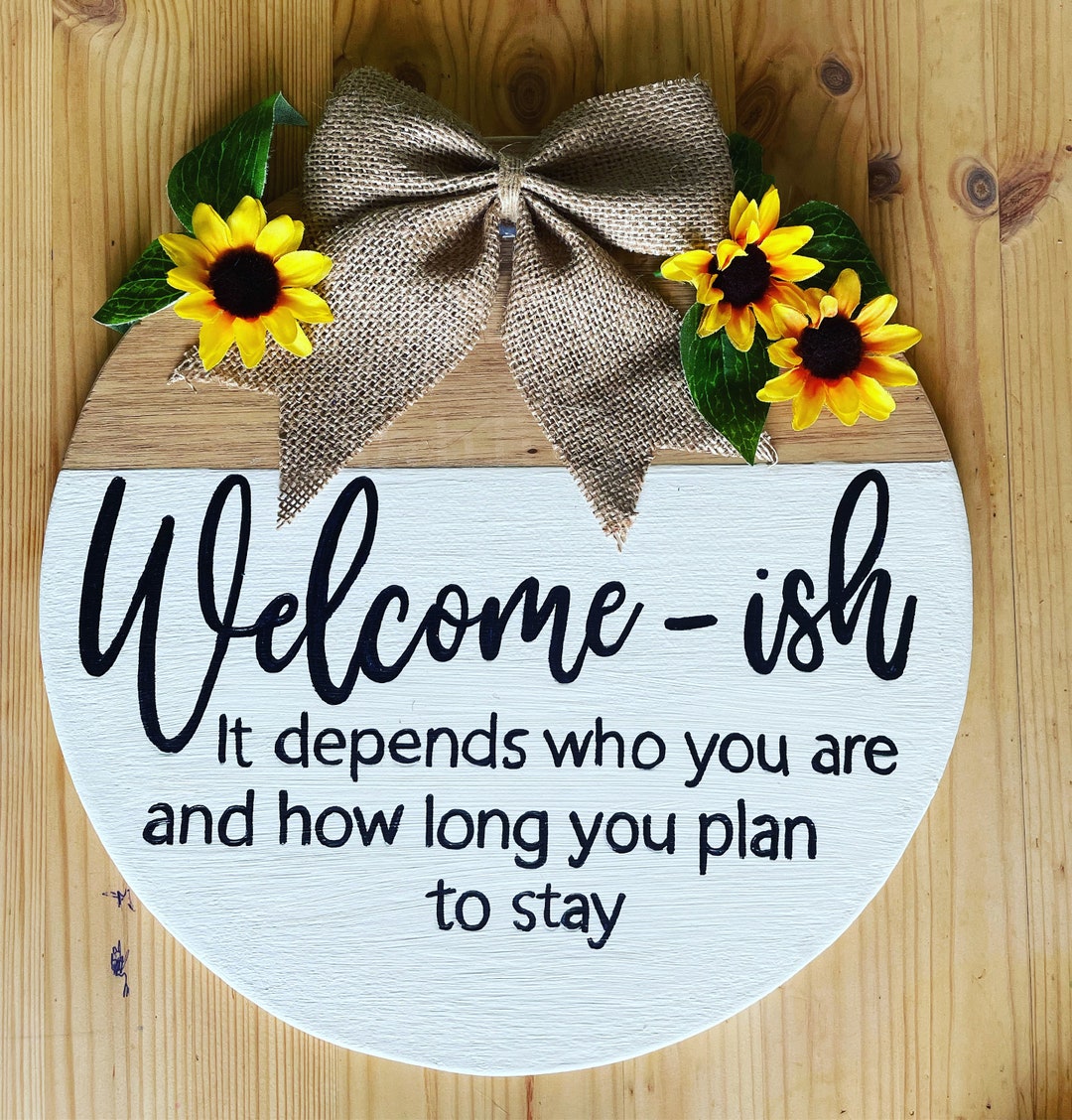 Welcome ish door sign - Etsy Österreich