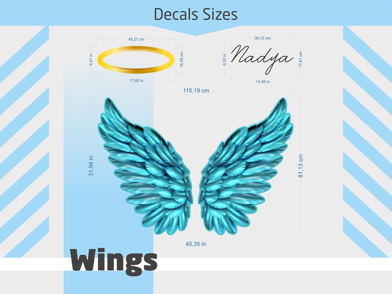 Angel Wings Gold Crown, Decorative Wall Decals, Party Photo Zone - Etsy
