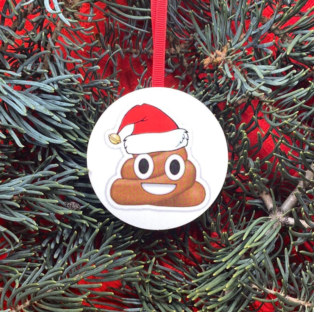 Poop Emoji Christmas Ornament: Custom Laser Engraved Gift - Etsy