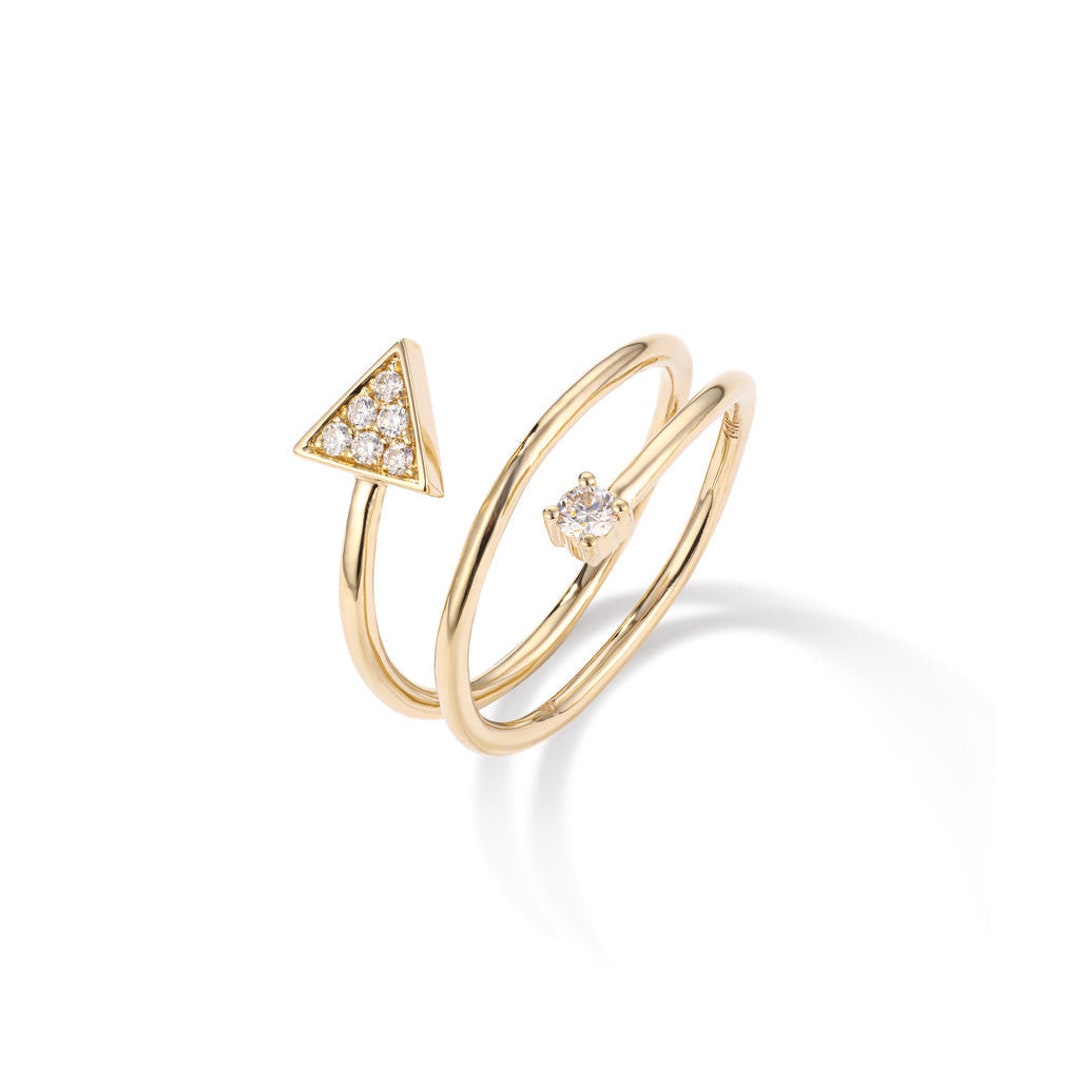 Arrow of Bling Diamond Ring | Diamond Arrow Bypass Ring | Arrow Diamond ...
