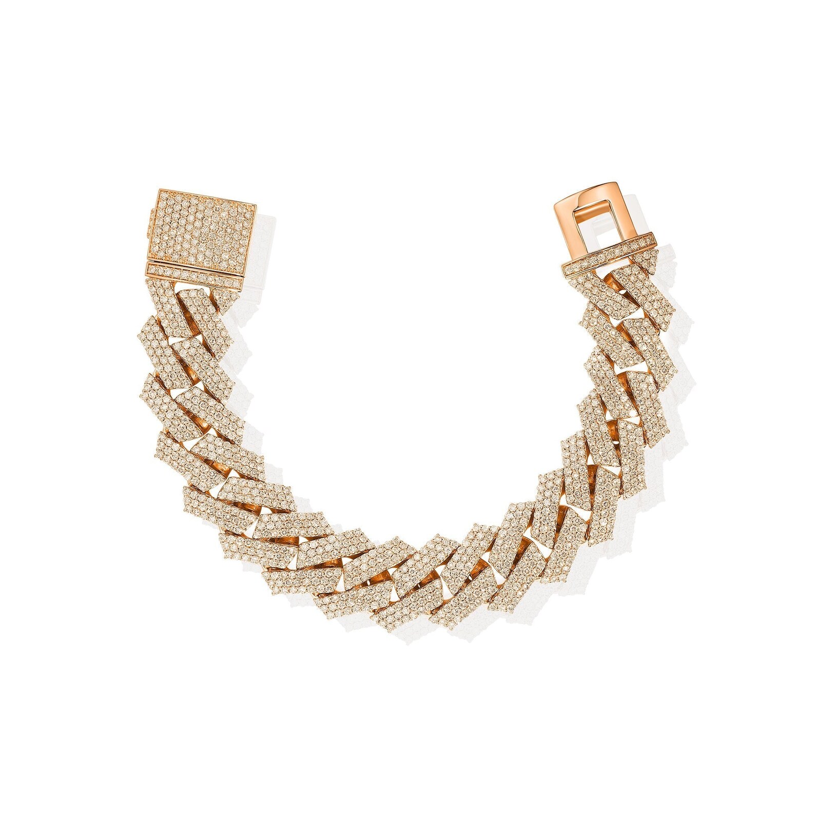 21mm Curbed Cuban Bracelet Hip Hop Gold Cuban Chain Bracelet Men's ...