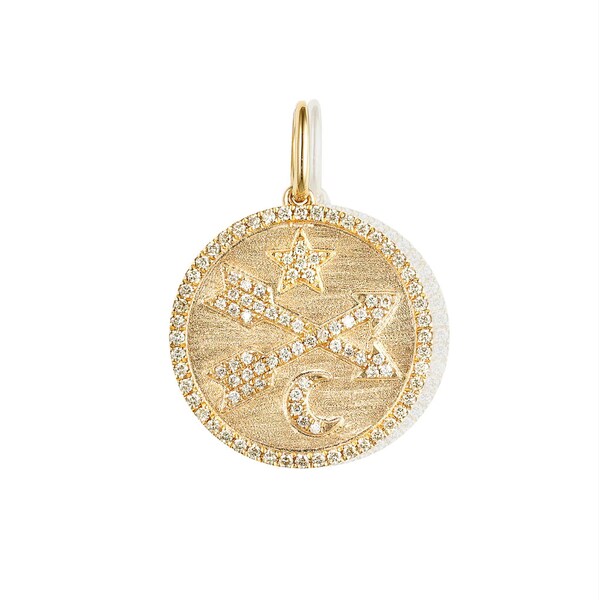 Diamond Moon and Star Pendant - Etsy