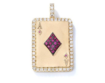 Diamond Ace Pendant - Etsy