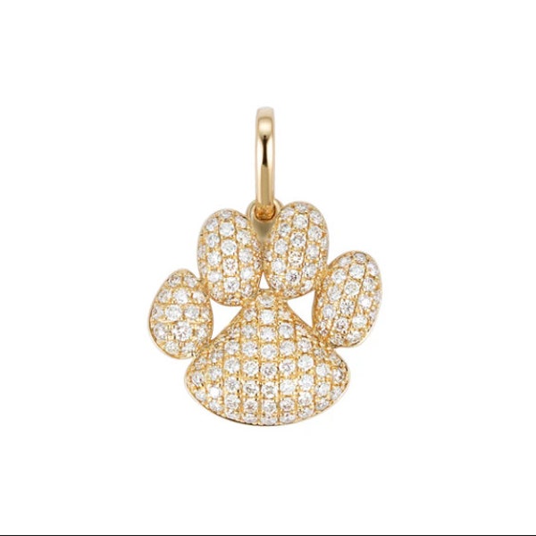 Diamond Dog Paw Pendants - Etsy