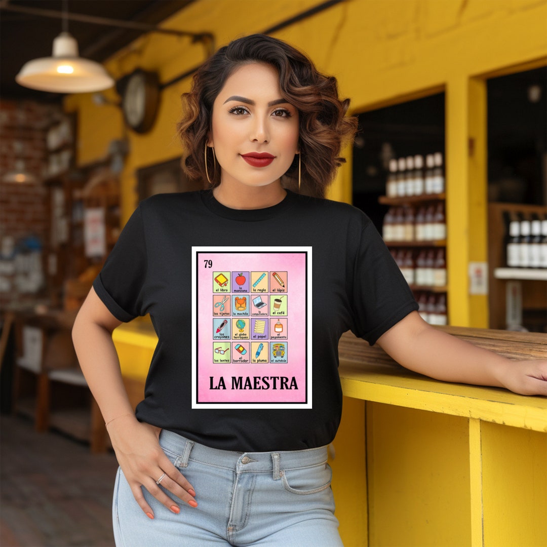 La MAESTRA or EL Maestro Graphic Mexican Tshirt. School Shirt ...