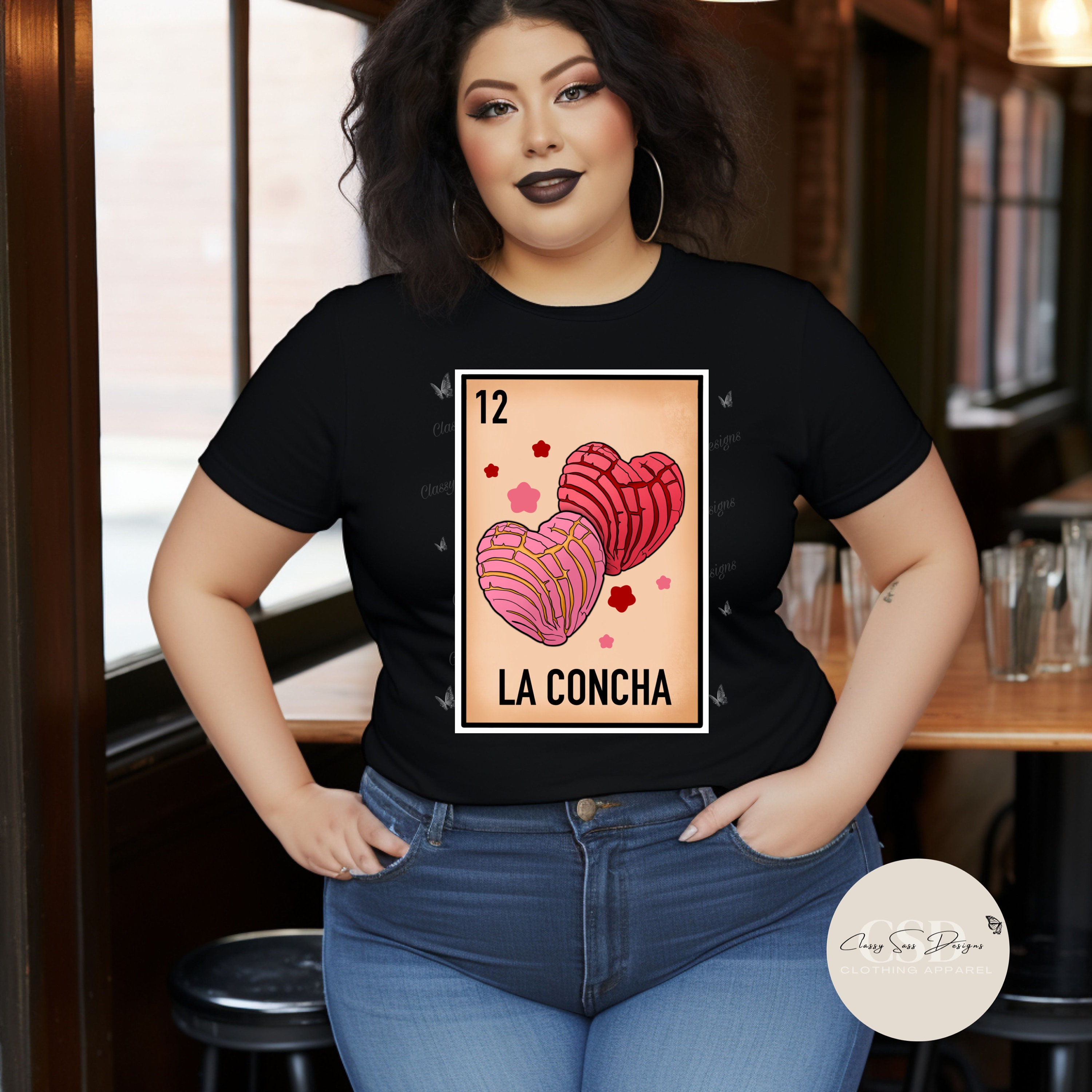 LA Concha Loteria T-shirt, Funny Cartoon Valentine Graphic, Loteria ...