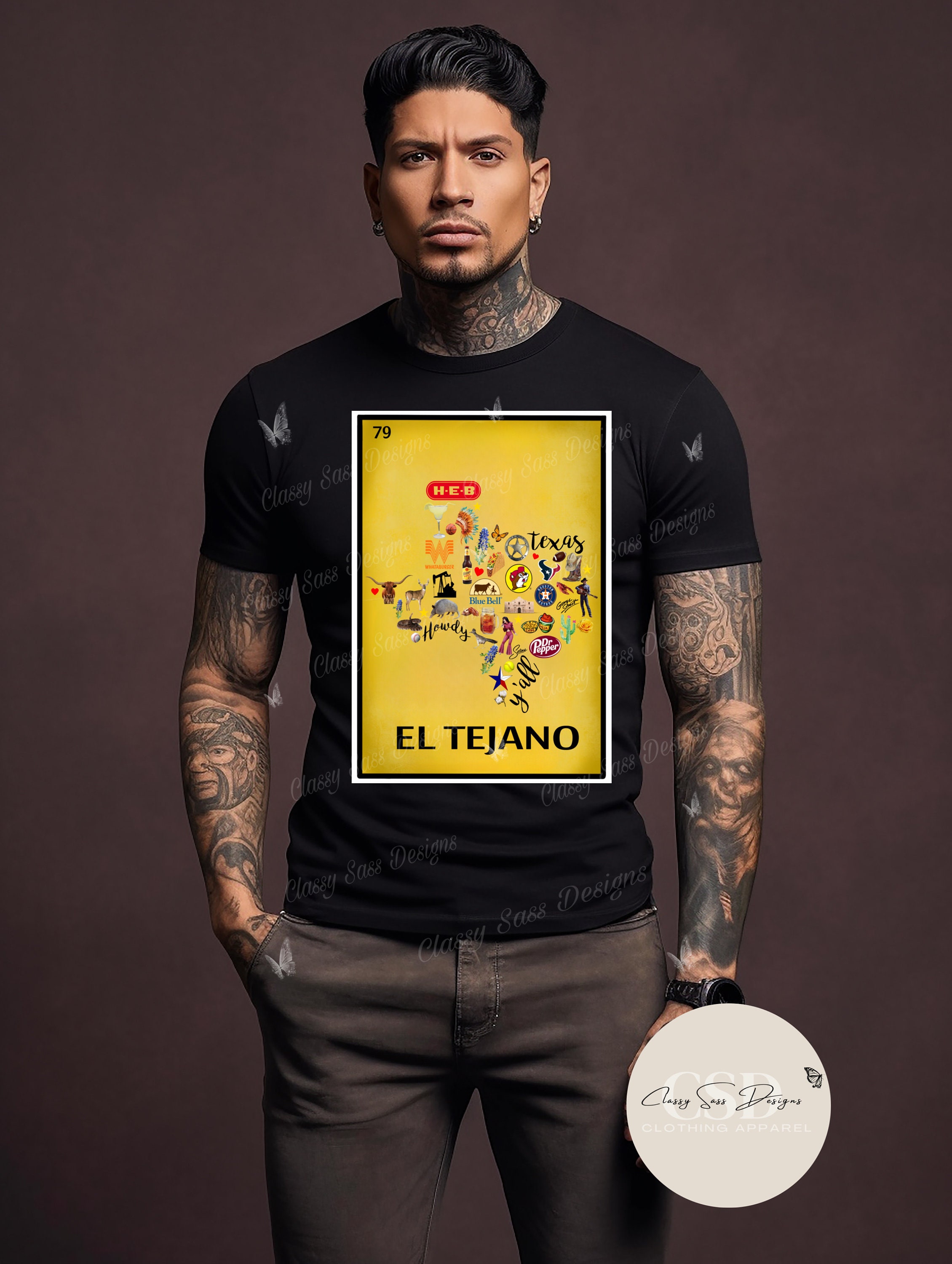 La Tejanita Y EL Tejano Loteria T-shirt, All Things Texas - Etsy