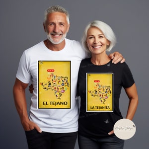 La Tejanita Y EL Tejano Loteria T-shirt, All Things Texas - Etsy