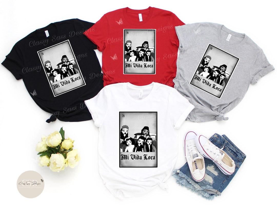 Mi Vida Loca Inspired Brat Edition Loteria Tshirt. Black & White Tshirt ...