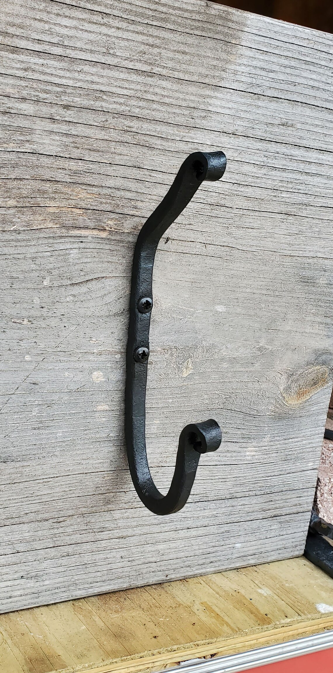 Hand Forged Double Wall Hook - Etsy