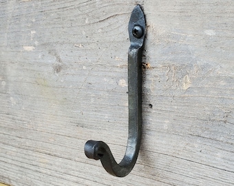 Old Antique Primitive Hand Forged Wrought Hook Hanger Strong - Etsy